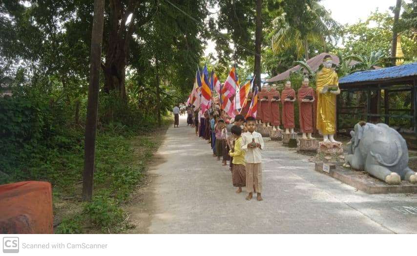 ငပုတောမြို့နယ်၌ ဝါဆိုလပြည့်နေ့ ဓမ္မစကြာအခါတော်နေ့ နေ့တွင် ဘုရား၊ ကျောင်းကန်များ၌ သီတင်းသီလ